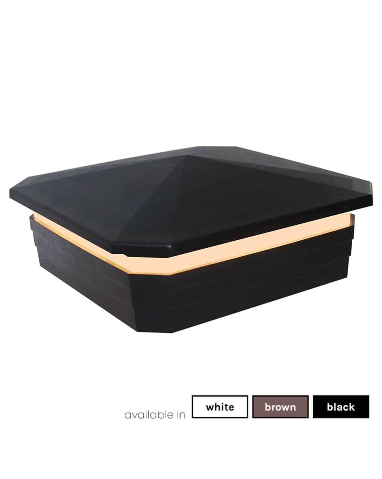 Tru-Scapes® 5″ Composite LED Deck Post Cap Light - www.tru-post.com