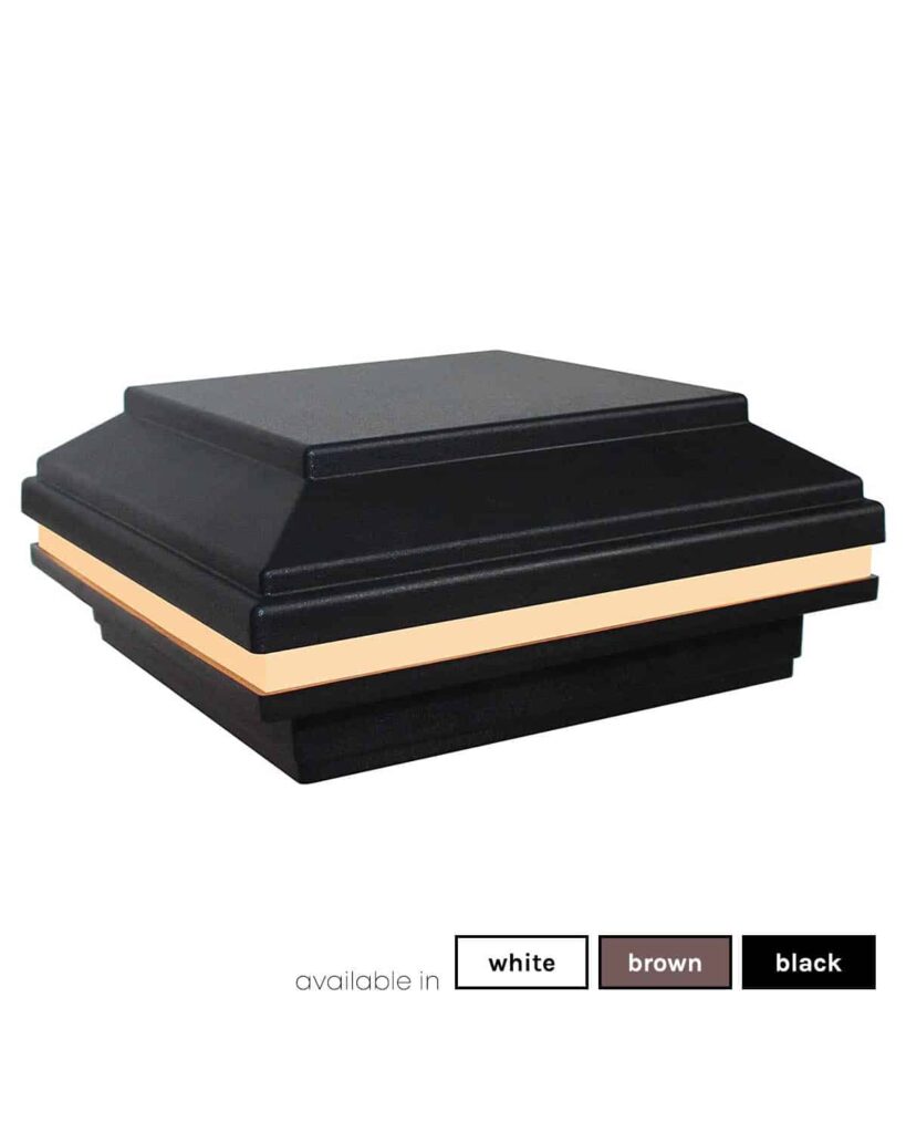 Tru-Scapes® 4.5″ Composite LED Deck Post Cap Light (Fits Trex Transcend ...